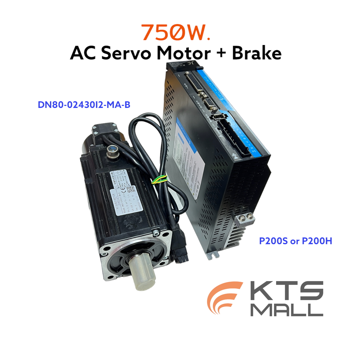 750W. AC Servo Motor + Brake 24VDC - คลองถมช้อปปิ้งมอลล์