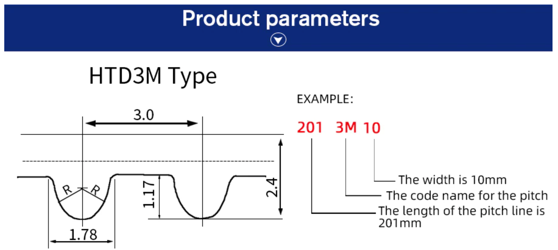 HTD3 Timing Belt | ซื้อออนไลน์ที่ KTS Mall